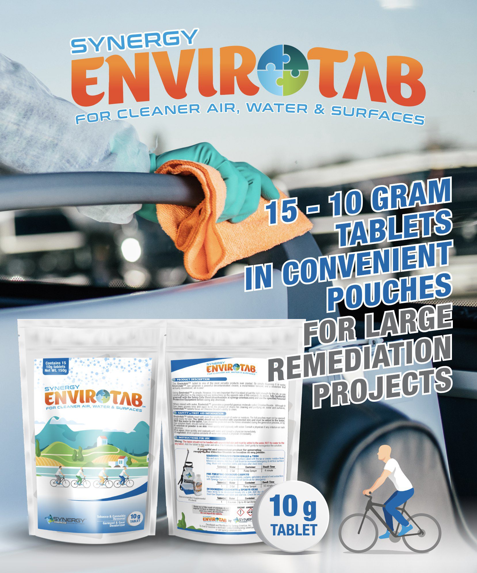 10g Chlorine Dioxide Tablets | Heavy-Duty Cleaning & Odor Removal